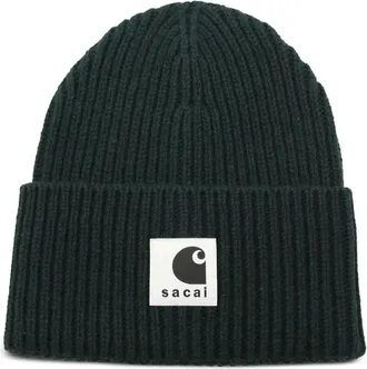 Carhartt Work in Progress x Sacai bonnet &agrave; patch logo - Vert