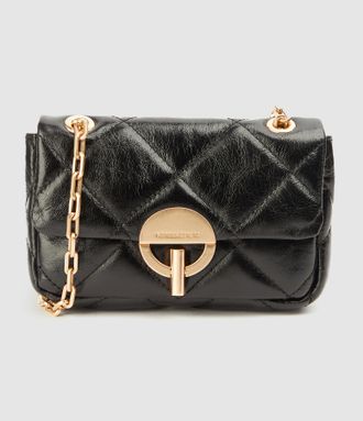 Vanessa Bruno Moyen Sac Moon Cuir Verni Noir