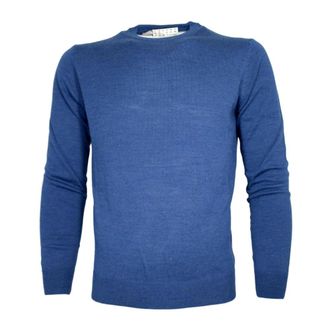 Cashmere Company Maglia Girocollo - - Knitwear - Herren - Blau - M
