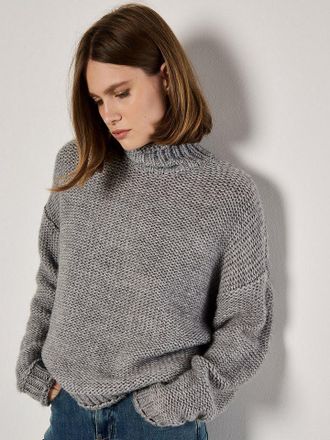 Apricot Strickpullover Grobstrick-Pullover in oversized Passform