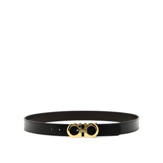 Ferragamo Homme, Accessoires, Noir, Taille: 110 CM Gancini Reversible Belt