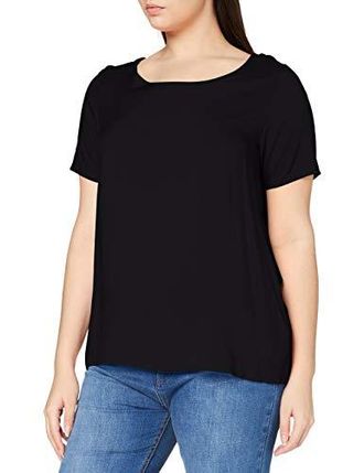 Only Carmakoma Femme Carfirstly Life Top Noos T shirt, Noir, 44 Grande taille EU