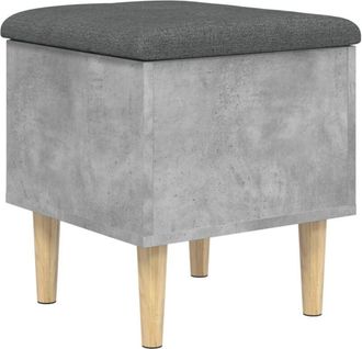 vidaXL Banc de rangement gris b&eacute;ton 42x42x46 cm bois ding&eacute;nierie Vidaxl