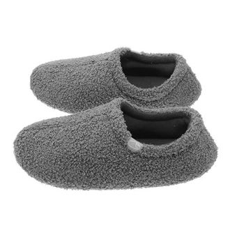 Valiclud Pantoufles DHiver pour Femmes Grises Taille 38-39 en Mousse &agrave; M&eacute;moire de Forme &agrave; Poils Boucl&eacute;s Doublure en Peluche Chaude Maintien Talon Recouvert Cha