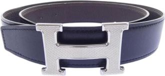 Herm&egrave;s Ceinture en tissu vintage doccasion - Homme - Pre-owned - Noir - Taille: ONE Size