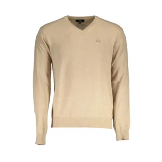 La Martina Homme, Pulls, Beige, Taille: 2XL Wool Sweater
