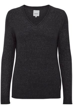 Oxmo Strickpullover OXIlva Feinstrickpullover mit V-Ausschnitt