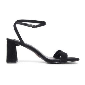 Steve Madden Luxe Suede Sandale Schwarz Modell - - Shoes - Damen - Schwarzk - 38 1/2 EU
