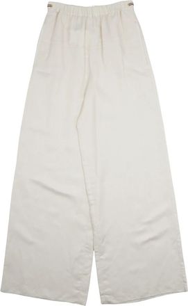 Max Mara Femme, Pantalons, Blanc, Taille: 38 FR Onore Wide Pantalons
