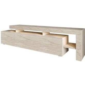 M&S Collection Meuble TV 3 portes 192x53x37 cm effet travertin