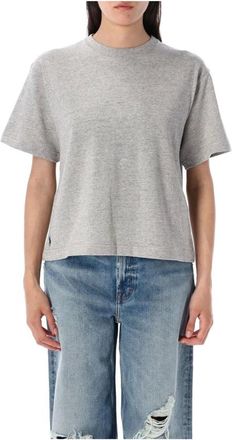 Polo Ralph Lauren Femme, Tops, Gris, Taille: 42 FR T-shirt ras du cou en jersey de coton