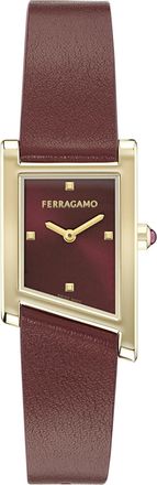 Ferragamo Uhr - Quarz-Analoguhr Yt-Ferragamo Asymetrique - Gr. unisize - in Bordeaux - f&uuml;r Damen