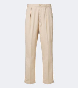 Ralph Lauren Purple Label Pantalon droit en coton m&eacute;lang&eacute;