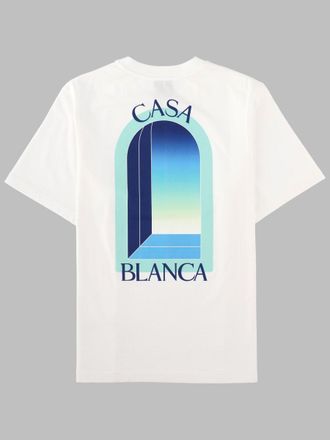 Casablanca Biological Cotton with Gradient Arch Print T-Shirt - White