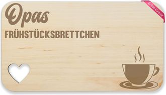 Shirtracer Holz Herz - Fr&uuml;hst&uuml;cksbrett - Opas Fr&uuml;hst&uuml;cksbrettchen I Opa Geschenk Opi Geschenkideen Grossvater Weihnachten - 22,5x12,5 - Holz - aus geschenke f&uuml;r 