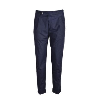 Berwich Baumwoll-Lycra-Elastan-Hose - - Trousers - Herren - Blau - S