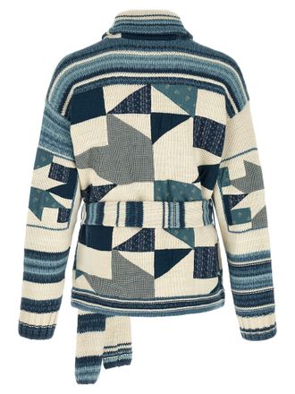 Polo Ralph Lauren Patchwork Quilted Cardigan - Teal