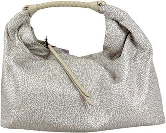 Borbonese Femme, Sacs, Beige, Taille: ONE Size Plie Hobo Bag