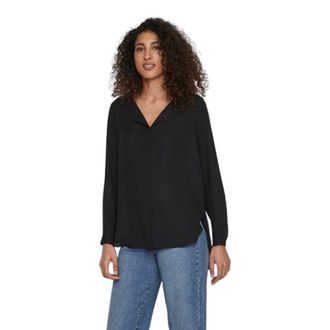Vila Vila, Femme, Blouses et Chemises, Noir, Taille: 38 FR Lucy L/S Shirt