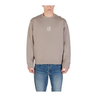 A|X Armani Exchange Bedrucktes Langarm-Sweatshirt mit Rundhalsausschnitt - - Sweatshirts & Hoodies - Herren - Grau - L