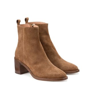 La Redoute Collections Boots À Talon En Cuir Suédé Signature Faustine