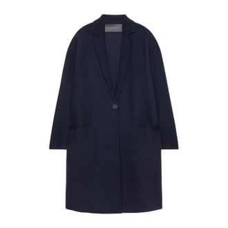 Elena Miro Doppelter Wollmantel - - Coats - Damen - Blau - S