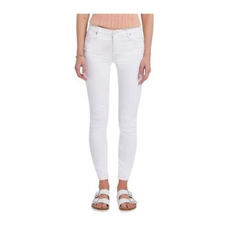 7 For All Mankind High Waist Skinny Crop Jeans - - Jeans - Damen - Wei&szlig; - W24