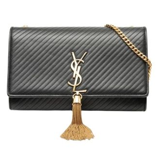 Saint Laurent Sac bandouli&egrave;re &agrave; rabat matelass&eacute; Pre-owned - Femme - Pre-owned - Noir - Taille: ONE Size
