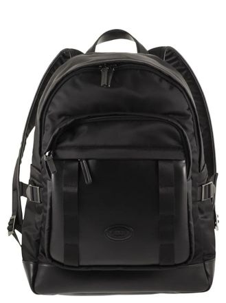 Tod's Tods Rucks&auml;cke - Fabric And Leather Rucksack - Gr. unisize - in Schwarz - f&uuml;r Damen