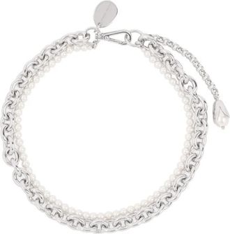 Simone Rocha Halskette - Pearl & Chain Necklace - Gr. unisize - in Mehrfarbig - für Damen