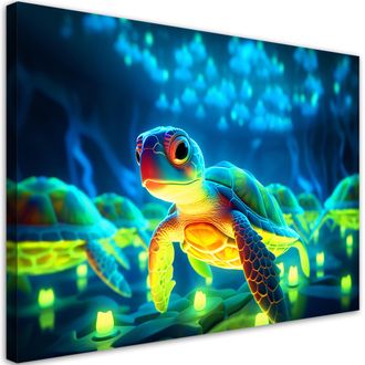 Feeby Bild Auf Leinwand Chibi F&uuml;r Kinder 60x40 cm 1 tlg Modern Leinwandbilder Bild auf Leinwand Kunstdruck Wand Bild Wanddeko Design Schlafzimmer B&uuml;ro Flur 