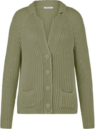 Peter Hahn Strickblazer Revers&shy;kragen Peter Hahn gr&uuml;n