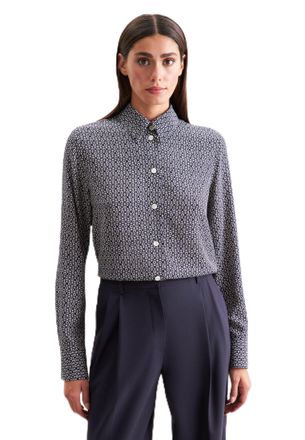 Seidensticker Damen Bluse - Regular Fit - Druck - Langarm - Hemdbluse - 100% Viskose
