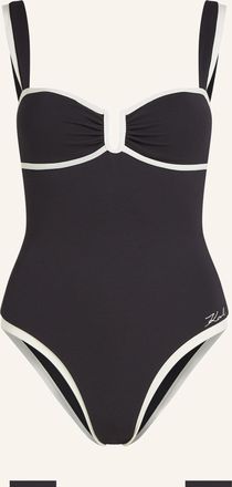 Karl Lagerfeld Badeanzug schwarz
