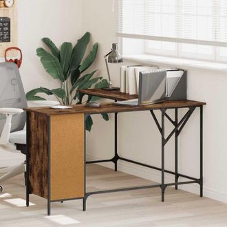 vidaXL Schreibtisch R&auml;uchereiche 141x141x75 cm Holzwerkstoff Vidaxl