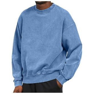 Generic Pull Manches Longues Homme Molleton Pais Chandails Survetement sans Capuche Pulls Doux Confortable Heavy Basic Sweatshirts Pullover Doubl&eacute; Polaire Pro