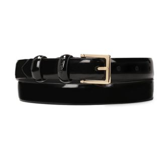 Kazar Schmaler lackierter G&uuml;rtel mit einer dezenten Schnalle - - Accessories - Damen - Schwarzk - 80 CM
