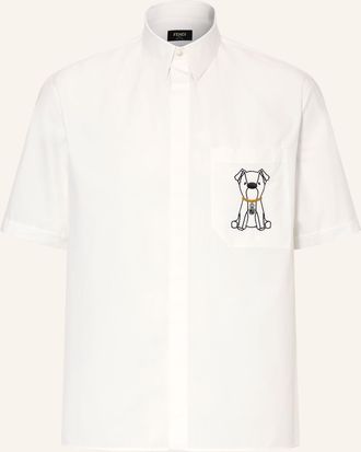 Fendi Kurzarm-Hemd Comfort Fit weiss