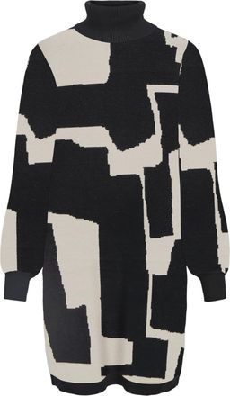 Object Objray L/S Knit Rollneck Dress AOP Noos