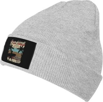 Generic Surf &Agrave; Malibu Beach, Californie, 1989 Unisex Bonnet De Trawler Coupe-Vent Bonnets Tricot&eacute; Chaud Bonnet De P&ecirc;cheur pour Sport Cyclisme Le Quotidien