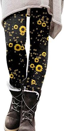 Generic Legging de sport 2026 pour femme - Imprim&eacute; d&eacute;contract&eacute; - Taille haute - Pour le fitness, le sport, le yoga, jaune, M