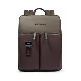 Piquadro Schmaler Laptop-Rucksack mit iPad-Fach- sto&szlig;fest ausgepolstert und RFID-gesch&uuml;tzt - - Bags - Herren - Gr&uuml;n - ONE SIZE