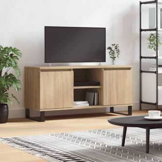 vidaXL Meuble TV chêne sonoma 104x35x50 cm bois dingénierie