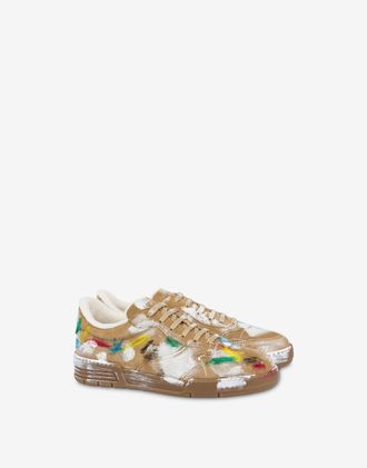 Moschino Sneakers aus Wildleder - Beige