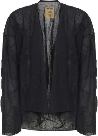 Uma Wang UMA Wang, Femme, Pulls, Noir, Taille: 42 FR Cardigan en maille fine