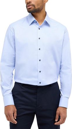 Eterna Male strukturiertes Langarmhemd MODERN FIT 40_H_1/1, 1/1, hellblau