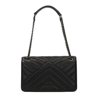 Kazar Schwarze verzierte Handtasche an einer Kette h&auml;ngend - - Bags - Damen - Schwarzk - ONE SIZE