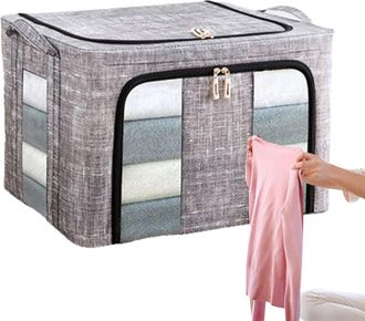 Generico Aufbewahrungsbeh&auml;lter f&uuml;r Kleidung, 66 Liter, wasserdicht, faltbar, Organizer f&uuml;r Kleiderschrank, f&uuml;r Schlafzimmer, Decke, Bettw&auml;sche, Spielzeug, B&uuml;ch