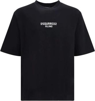 Dsquared2 Homme, Tops, Noir, Taille: S Classic Cotton Crewneck T-Shirt