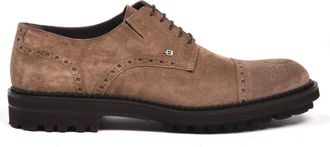 Baldinini Wildleder Schn&uuml;rschuh - - Shoes - Herren - Braun - 41 EU